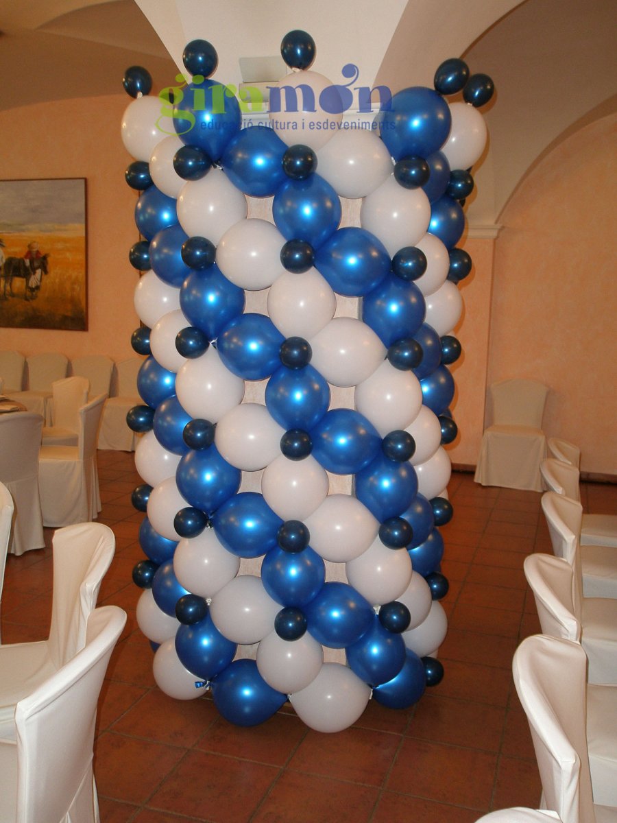 Columna de pared cubierta con globos - Giramón : Giramón