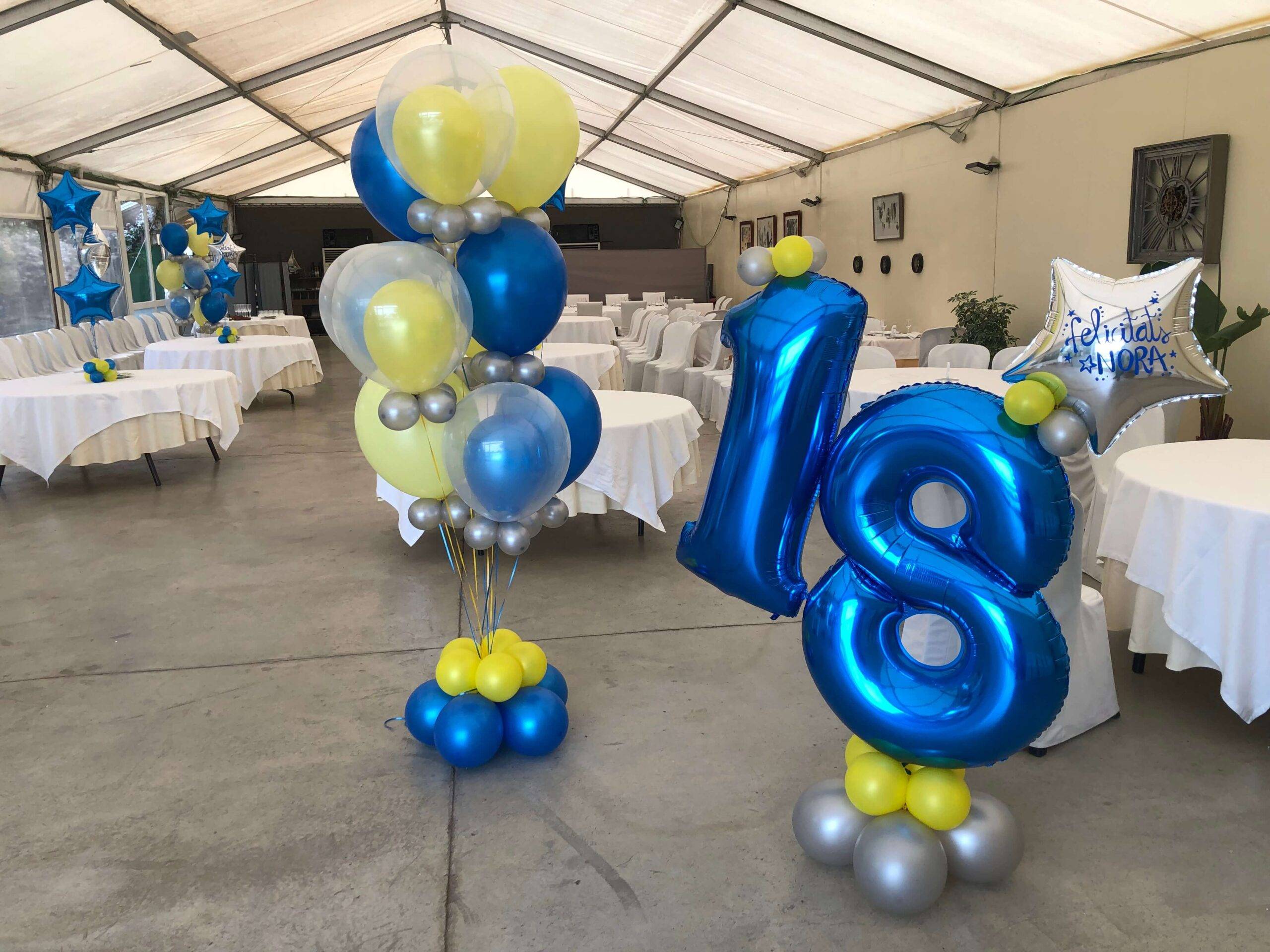 decoración con globos para banquetes de cumpleaños - Giramón : Giramón