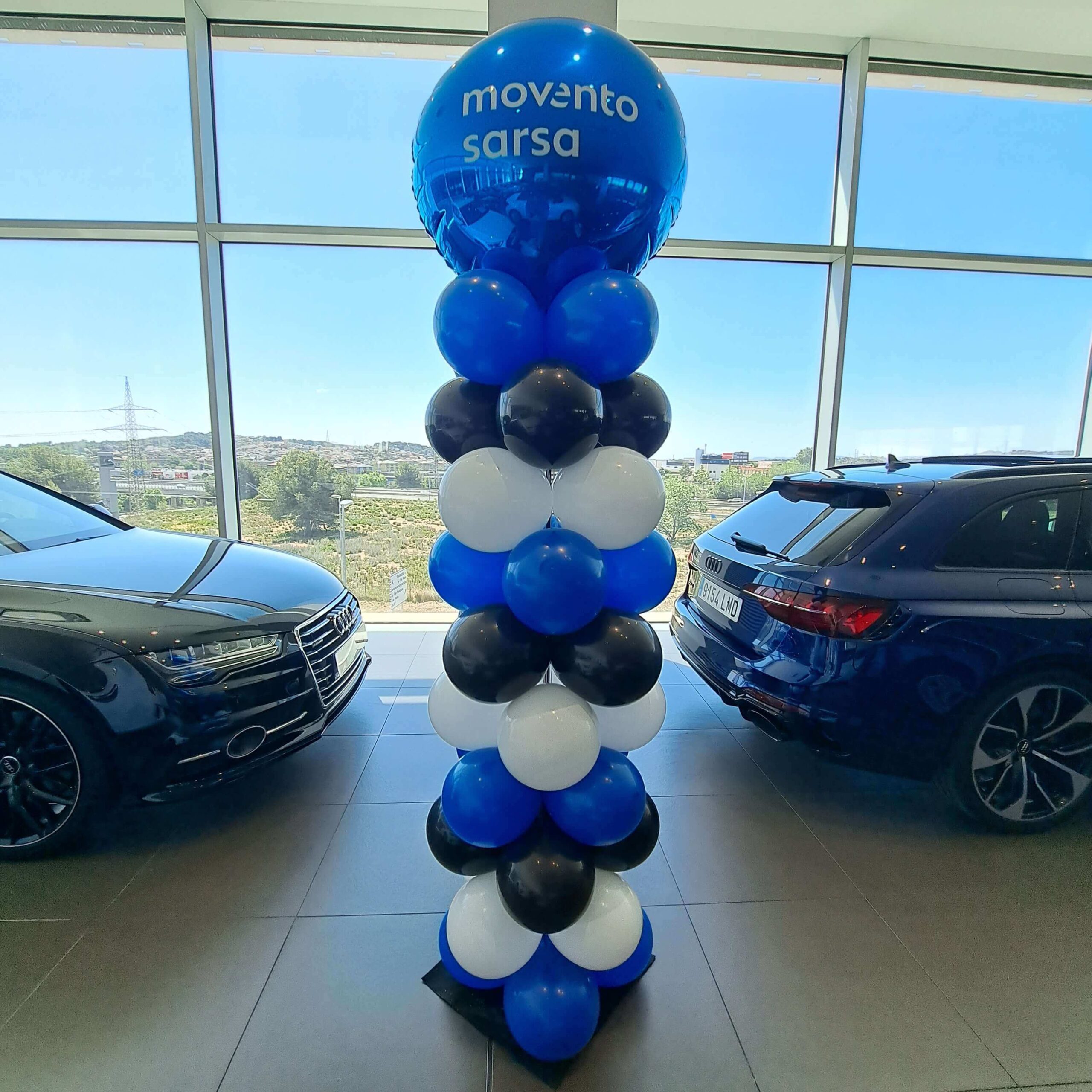 Columna de globos de 2,5m con globo personalizado - Giramón : Giramón