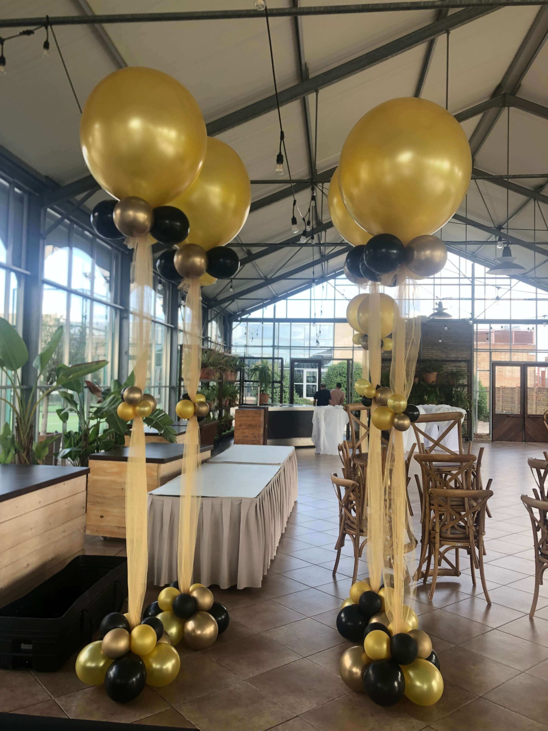 Columna tul con globos gigante - Giramón : Giramón